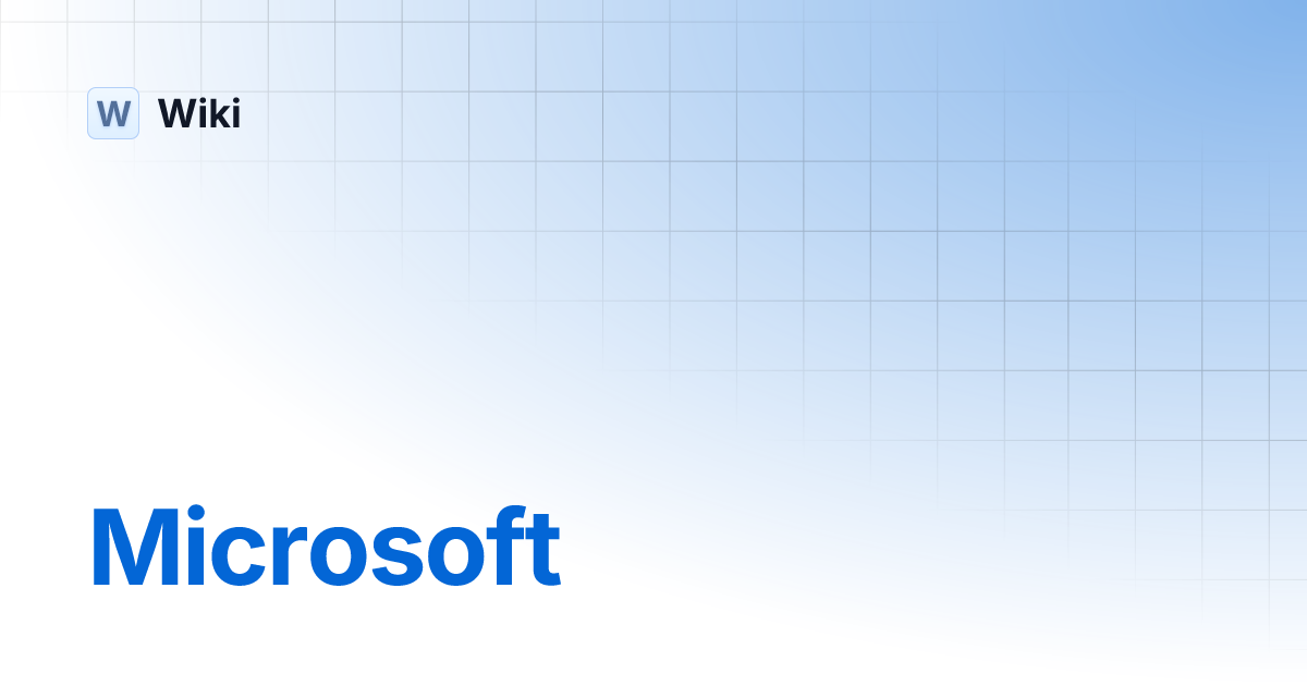Microsoft | Wiki